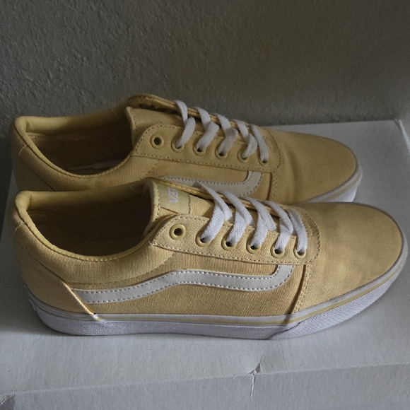 Vans | Shoes | Vans Lemon Canvas Sneakers With White Trim | Poshmark